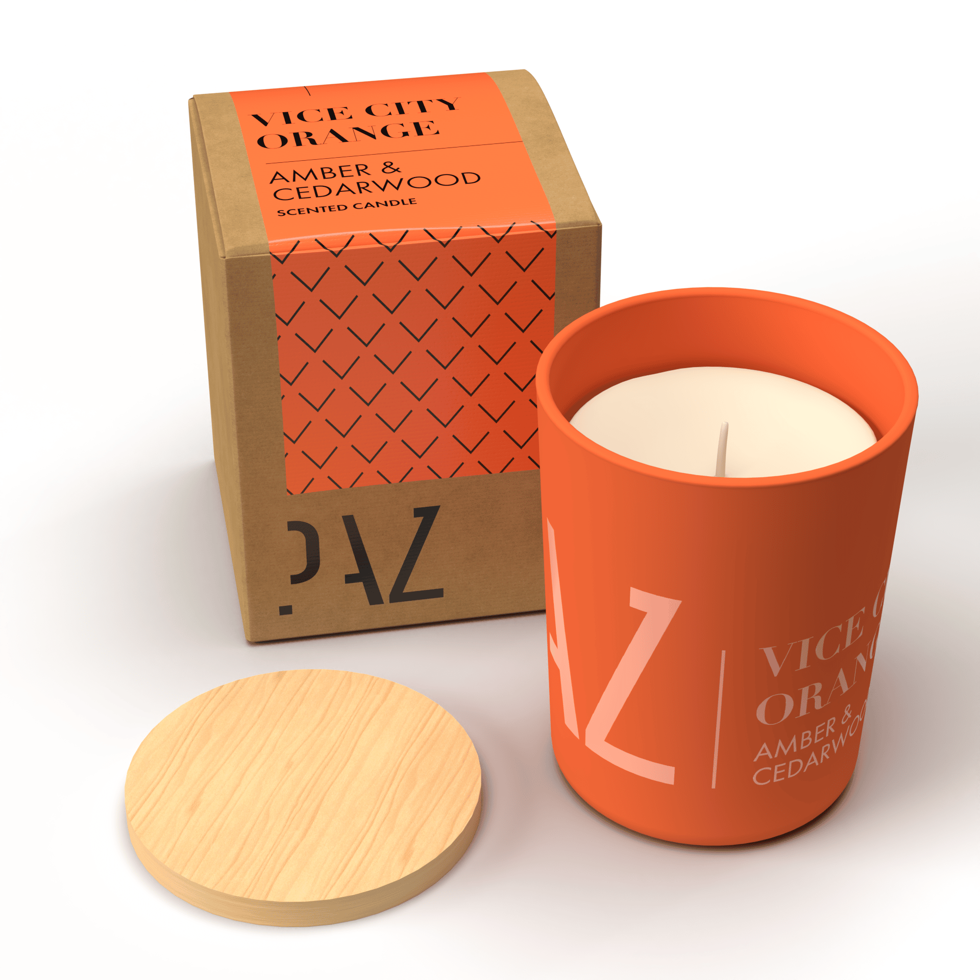 “Vice City Orange” Scented Candle Amber and Cedarwood - PAZ